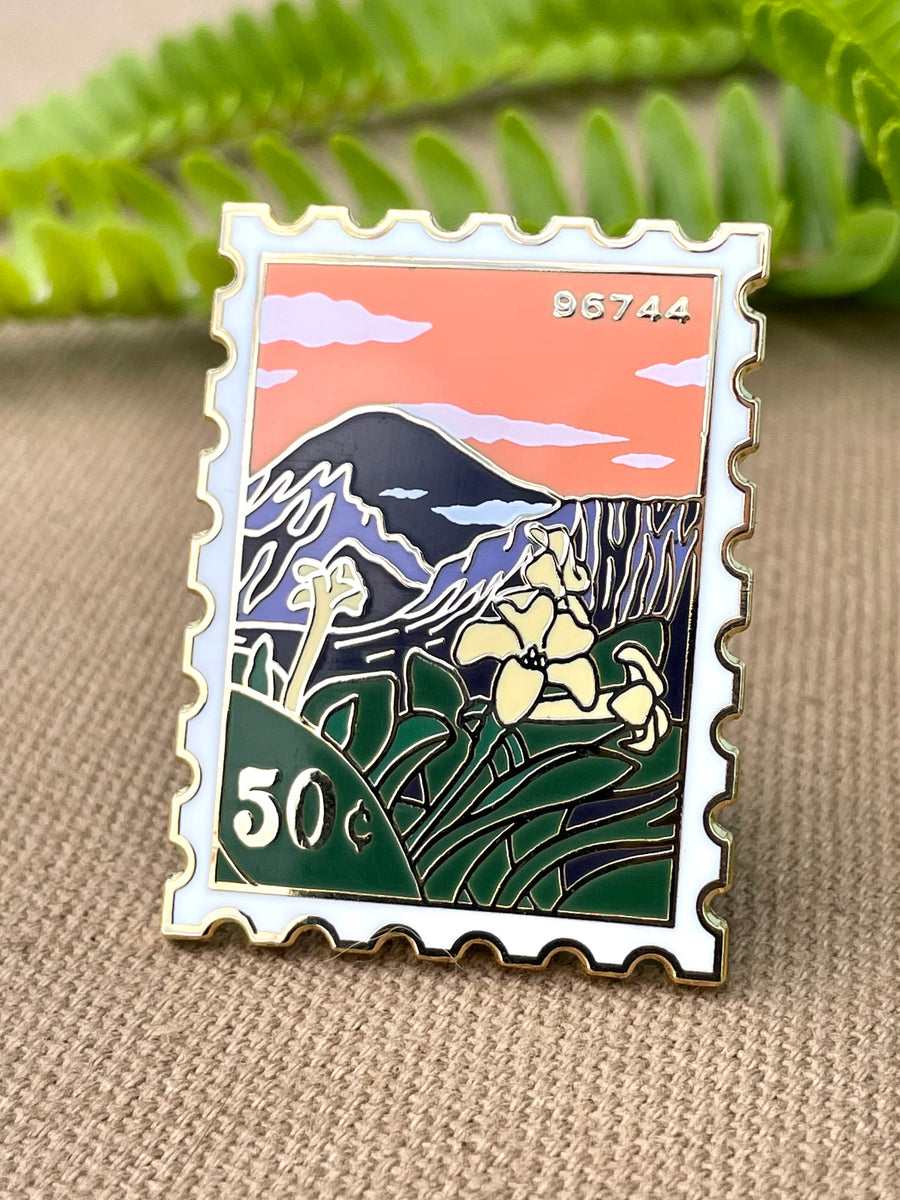 Kāne'ohe Post Stamp Pin – jahierstudio